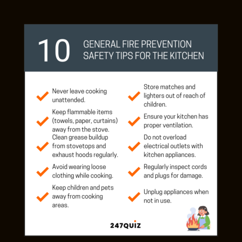 50 Fire Safety Tips for Your Kitchen | 247 Quiz